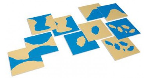 Placute cu forme relief din glasspapier: pamant - apa